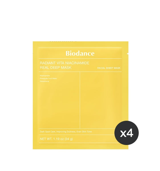 [BIODANCE] Radiance Vita Niacinamide Real Deep Mask 4P | The best Skin ...