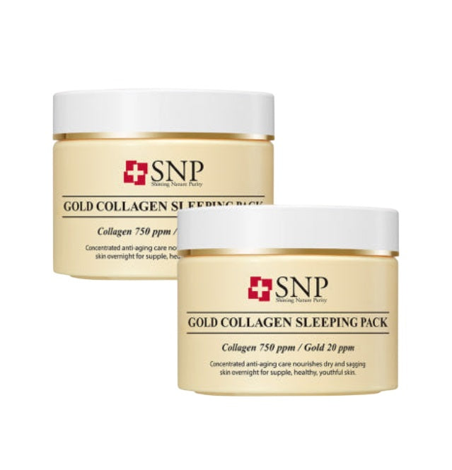 [SNP] 1+1 Gold Collagen Sleeping Pack 100g | The best Lotion & Moisturizer – HOLIHOLIC