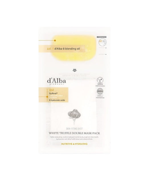 [d’Alba] White Truffle Double Mask Pack Sheet #Nutritive & Hydrating ...