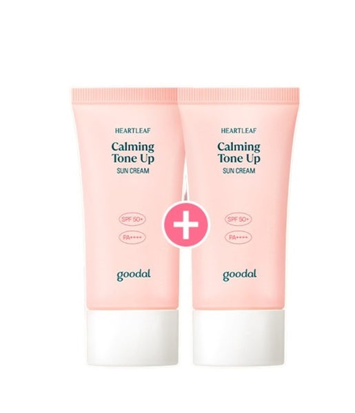 [goodal] 1+1 Heartleaf Calming Tone Up Sun Cream SPF50+ PA++++ 50ml ...