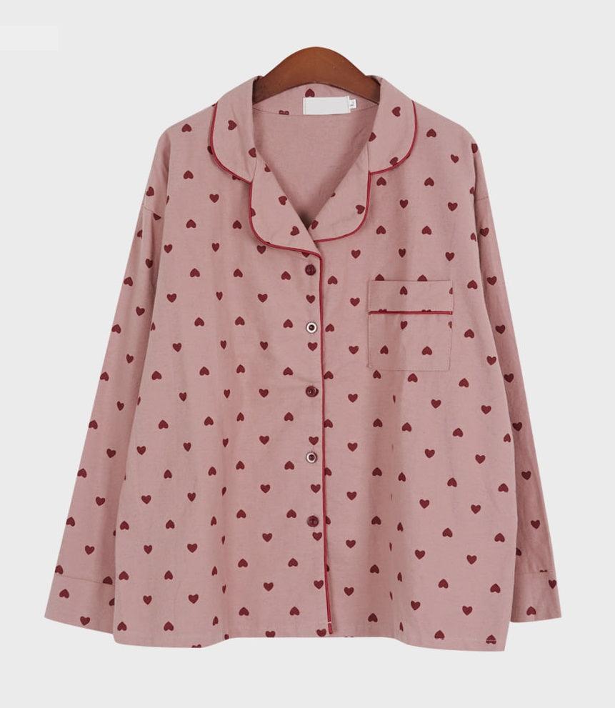 Love Heart Pajama Set | The best Sleepwear – HOLIHOLIC