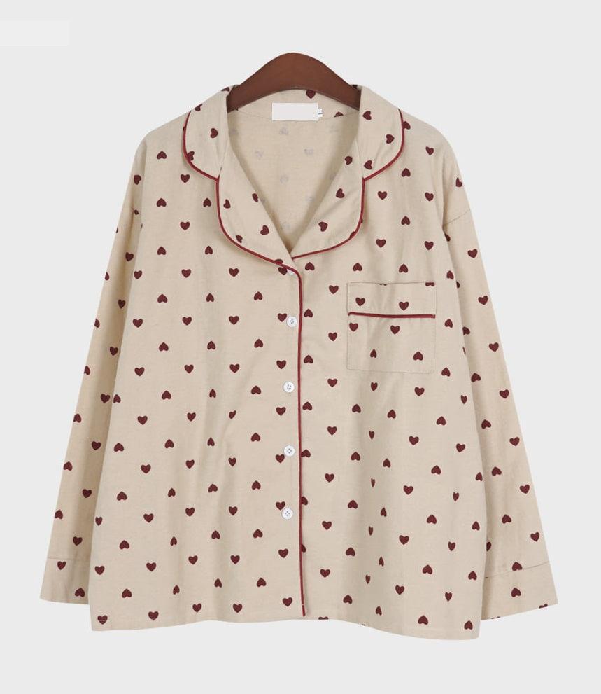 Love Heart Pajama Set | The best Sleepwear – HOLIHOLIC