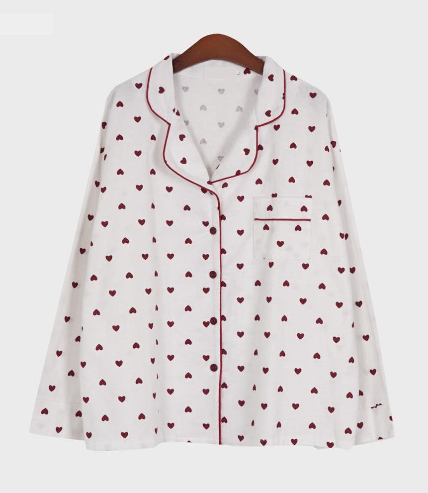 Love Heart Pajama Set | The best Sleepwear – HOLIHOLIC