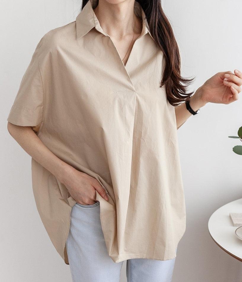 Oversized Open Collar Shirt | The best Shirts – HOLIHOLIC