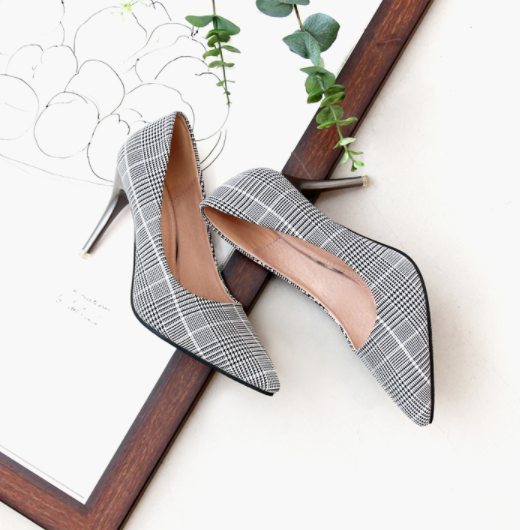 Jessi Classic Plaid Stiletto Heels | The best shoes – HOLIHOLIC